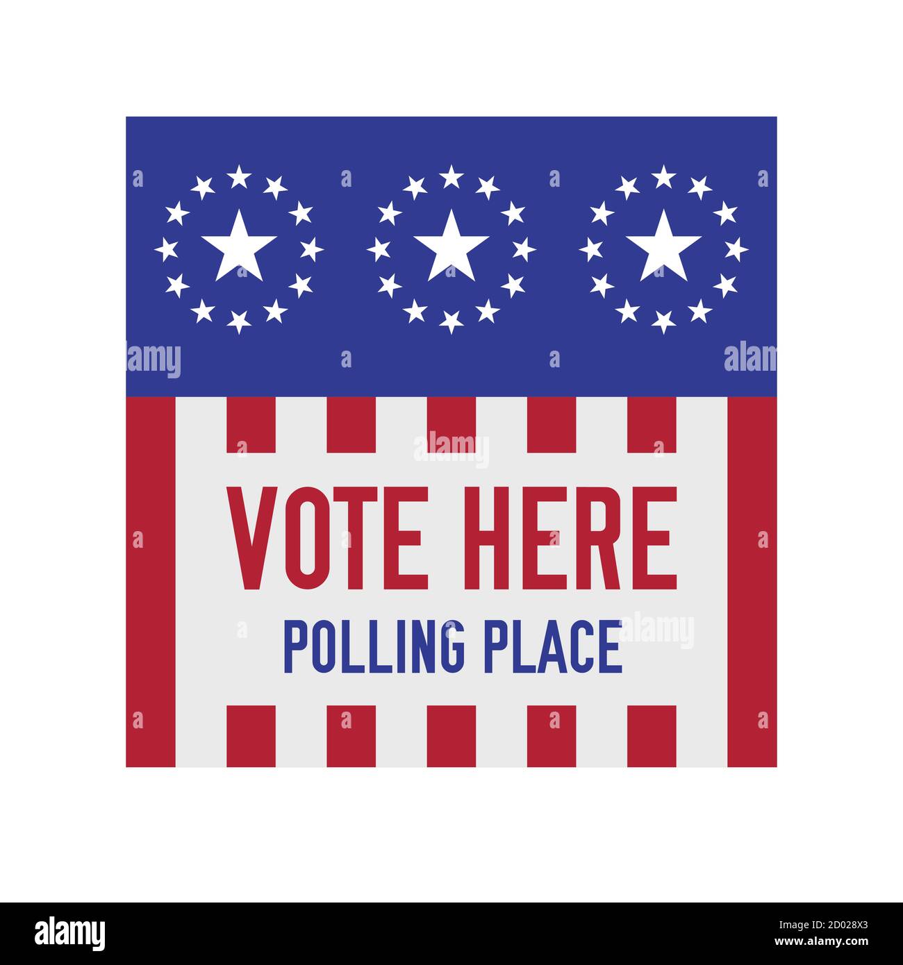 VOTE HERE. Polling place sign Stock Vector Image & Art - Alamy