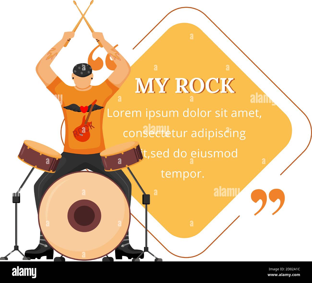 Cartoon drummer hi-res stock photography and images - Alamy