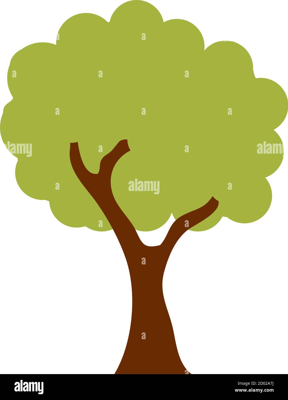 tree icon over white background, flat style, vector illustration Stock ...