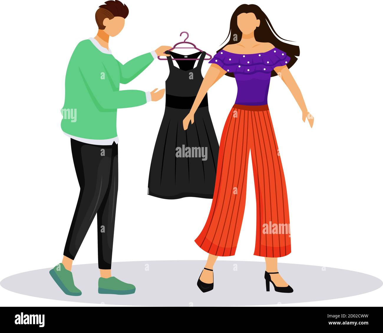 Fashion designer work flat color vector illustration. Dressing up ...
