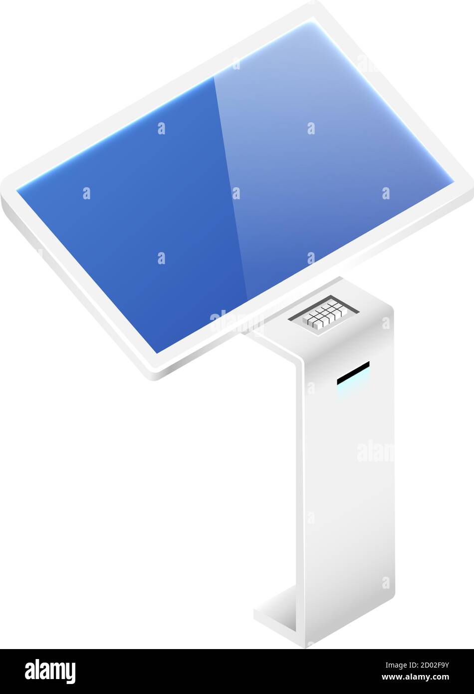 Digital signage software isometric vector illustration. Sensor ...