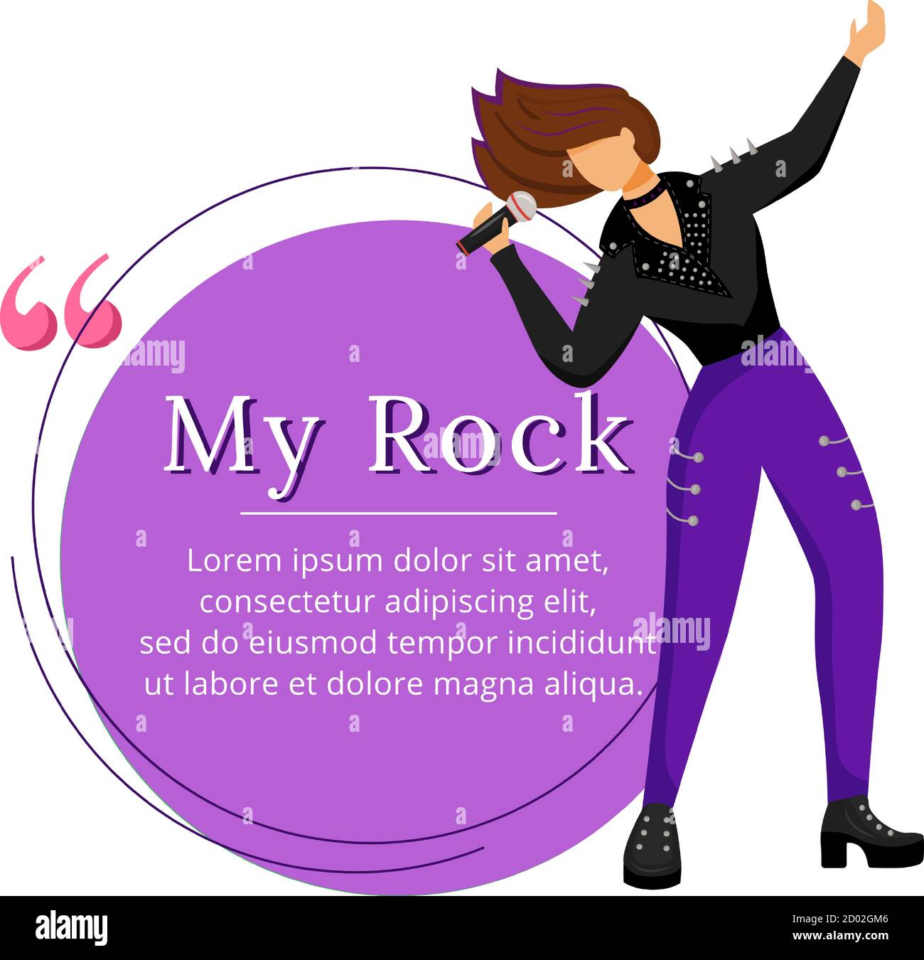Rock singer cartoon hi-res stock photography and images - Alamy