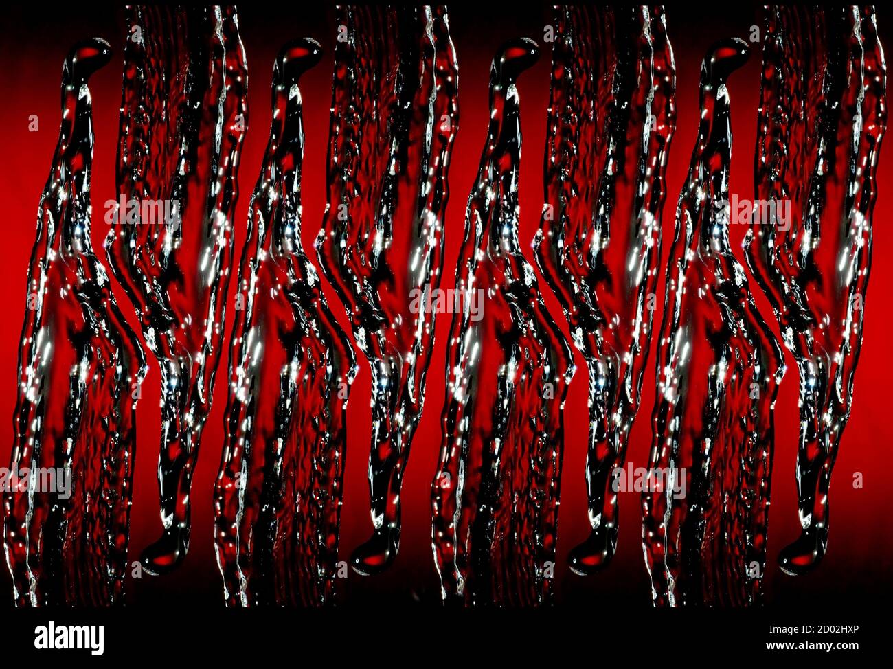 Beautiful splash streams set "window" on a red gradient background ...