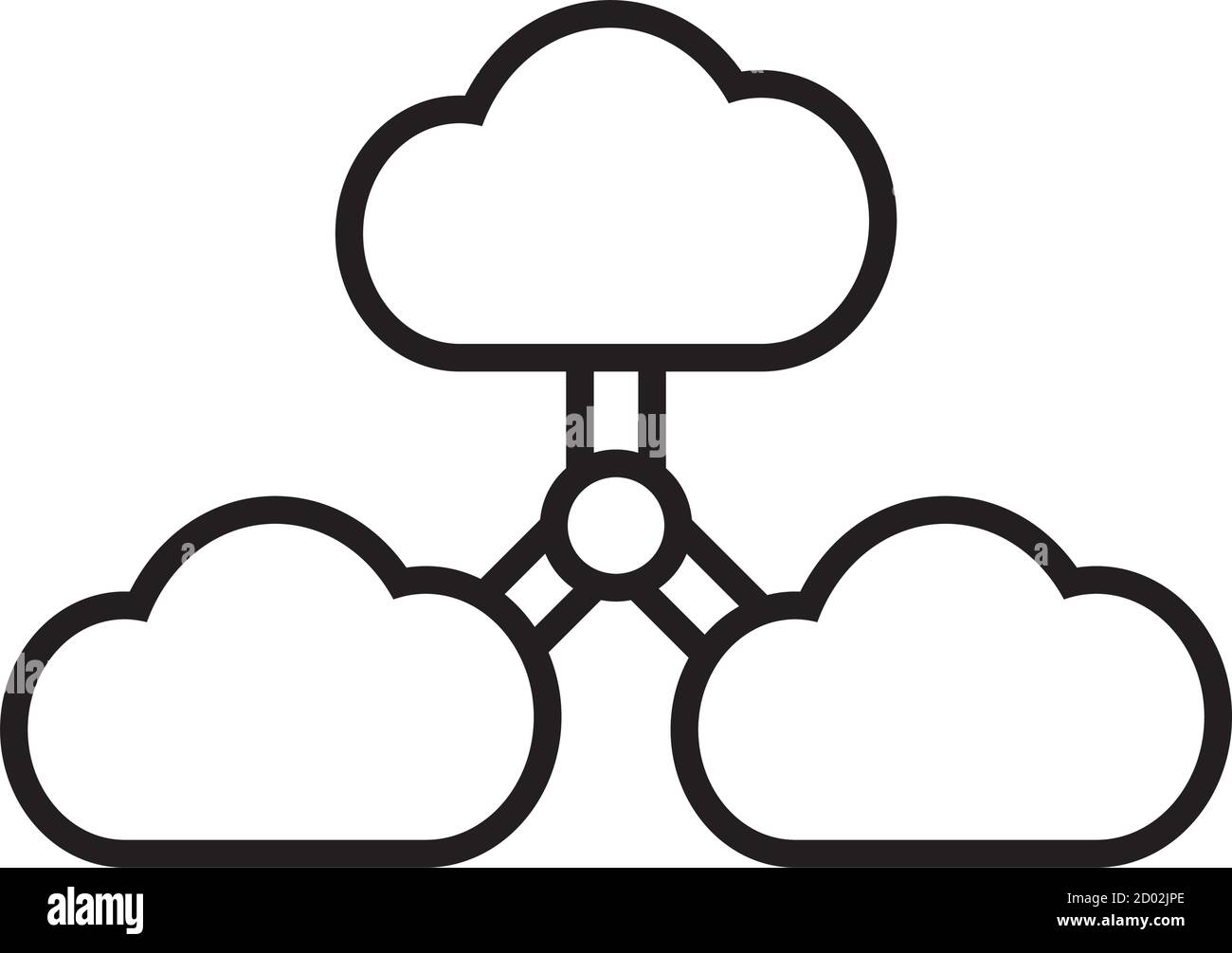 cloud storage data charts icon over white background, line style ...