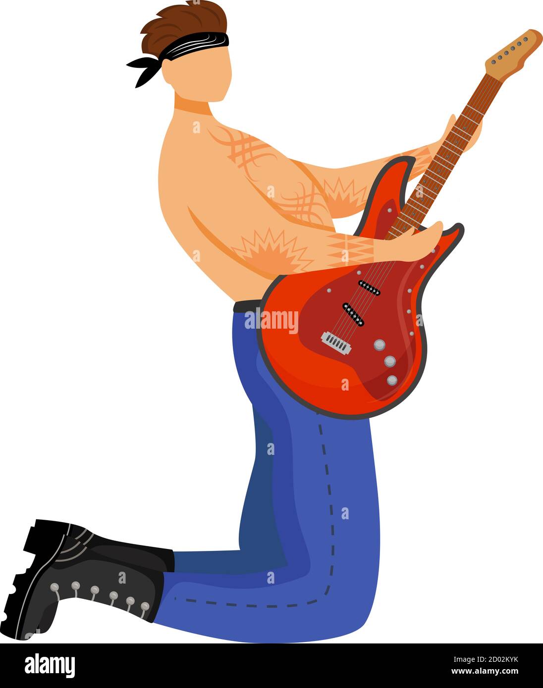 Rock Guitar Player Cartoon