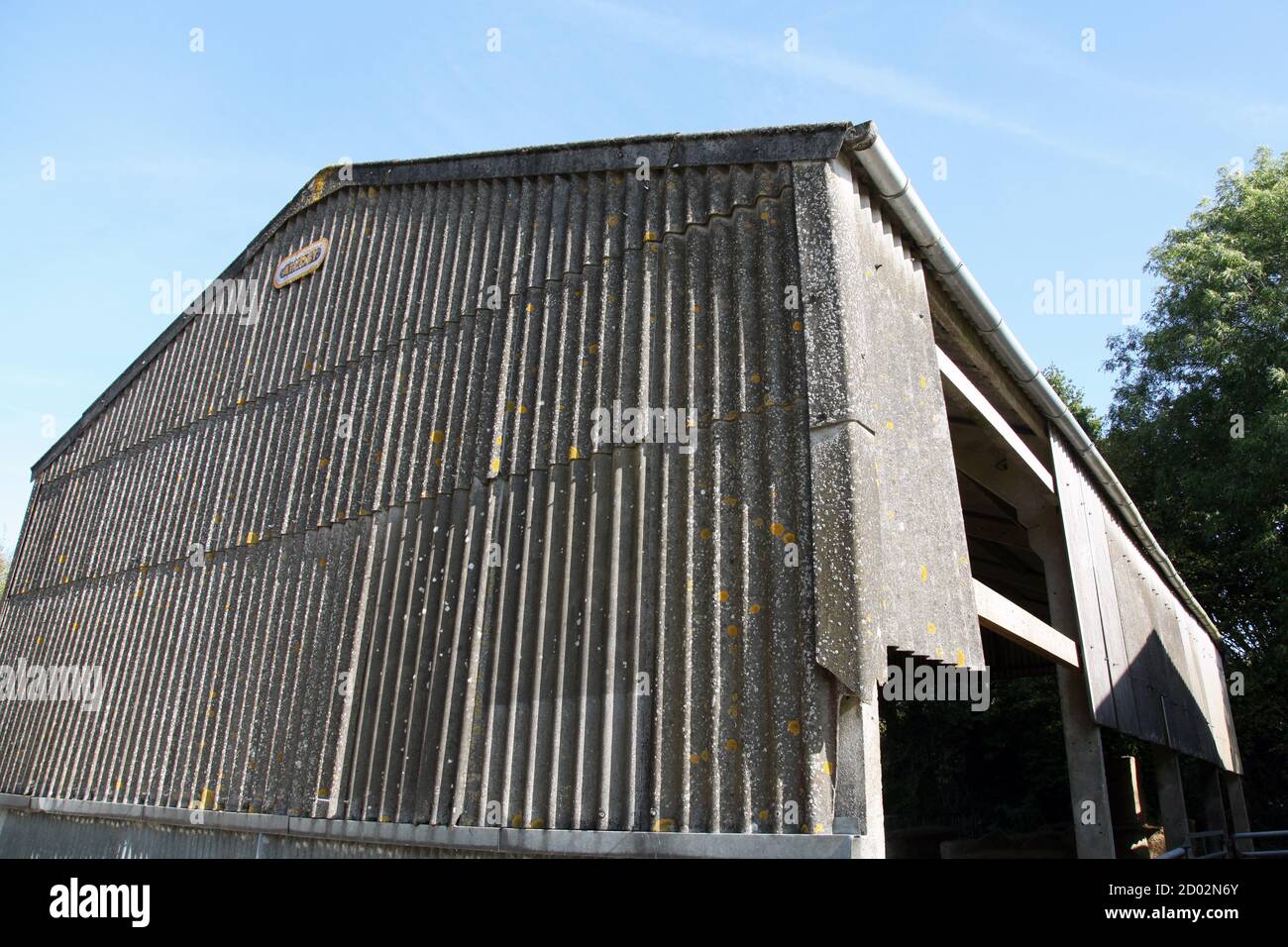 An asbestos walled barn at Paddington Mill Farm, located in the village ...