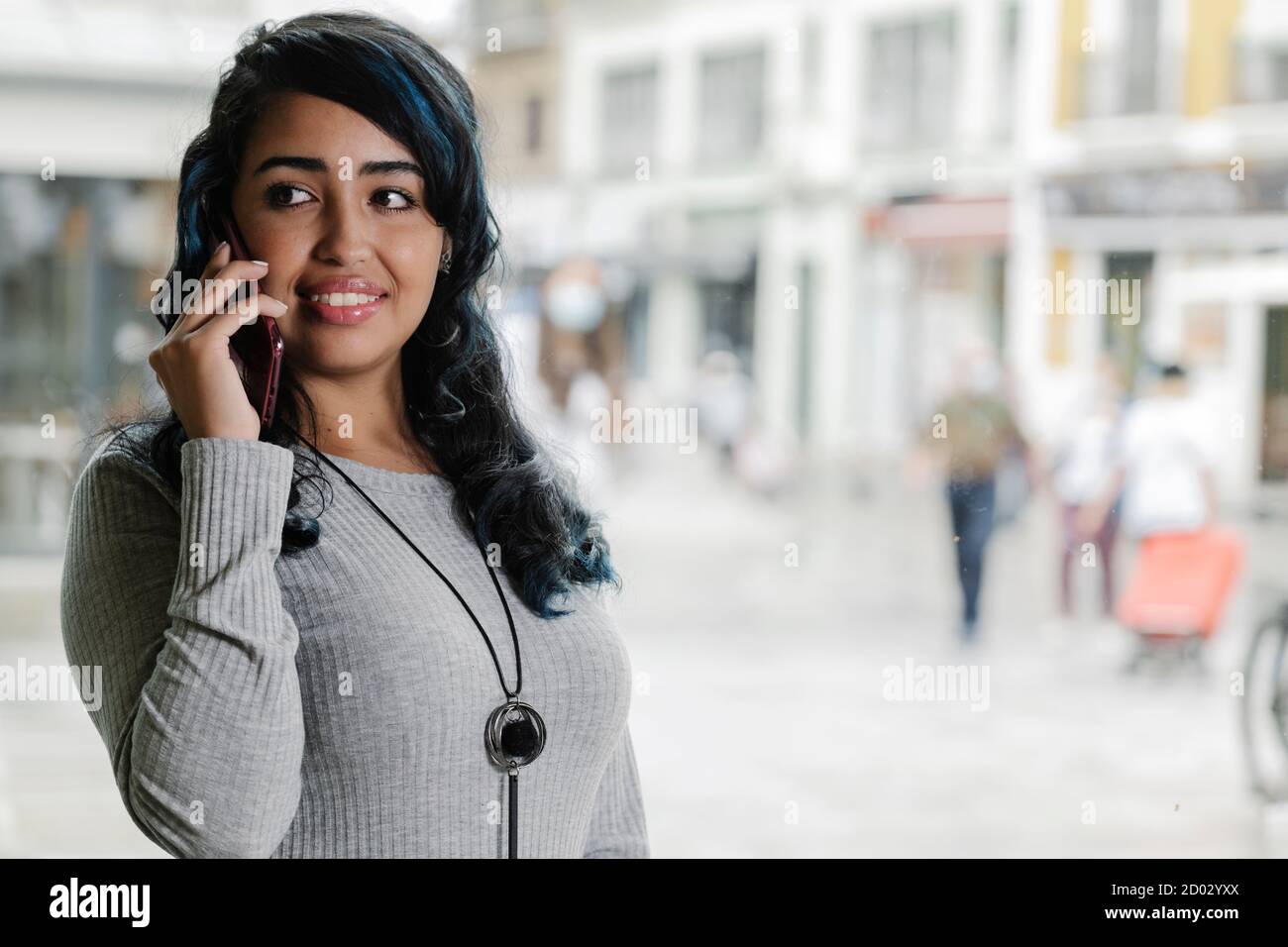 Woman making a call hi-res stock photography and images - Alamy