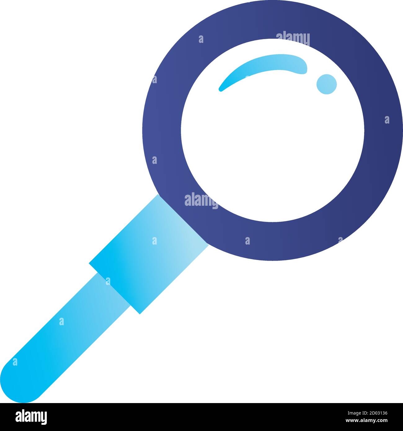 lupe gradient style icon design, search tool and magnifying glass theme Vector illustration ...