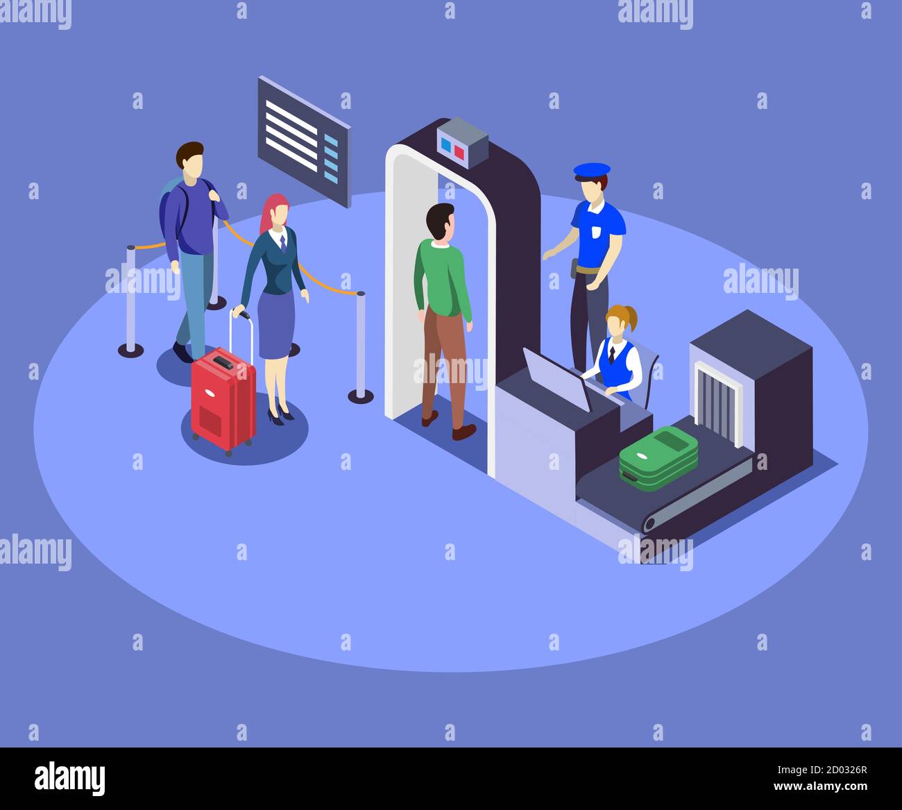 Airport Security Check Clipart