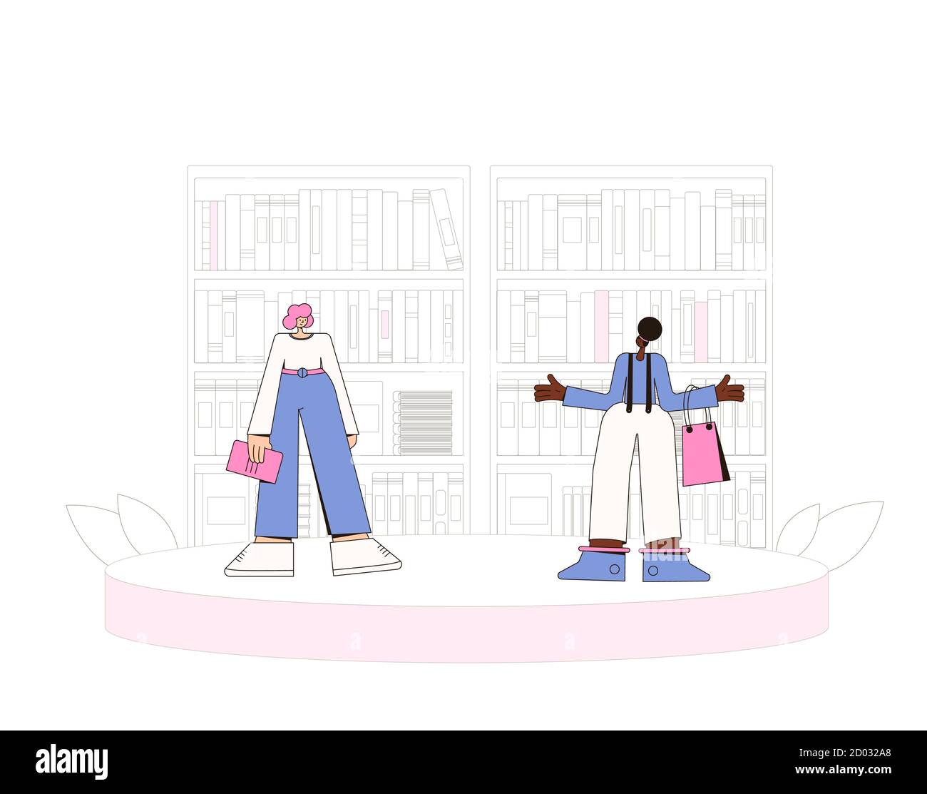 Two woman speaking about reading. Female characters telling about ...