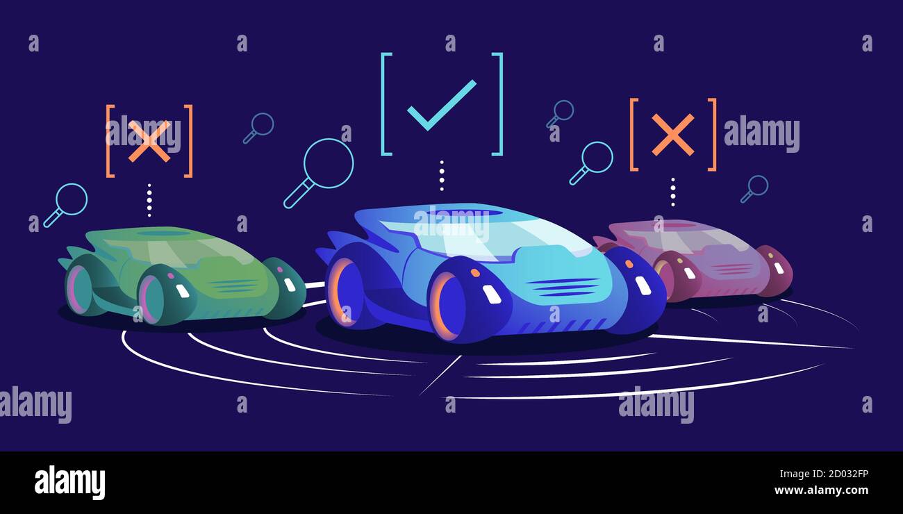 Autonomous driving concept background Stock Vector Images - Alamy