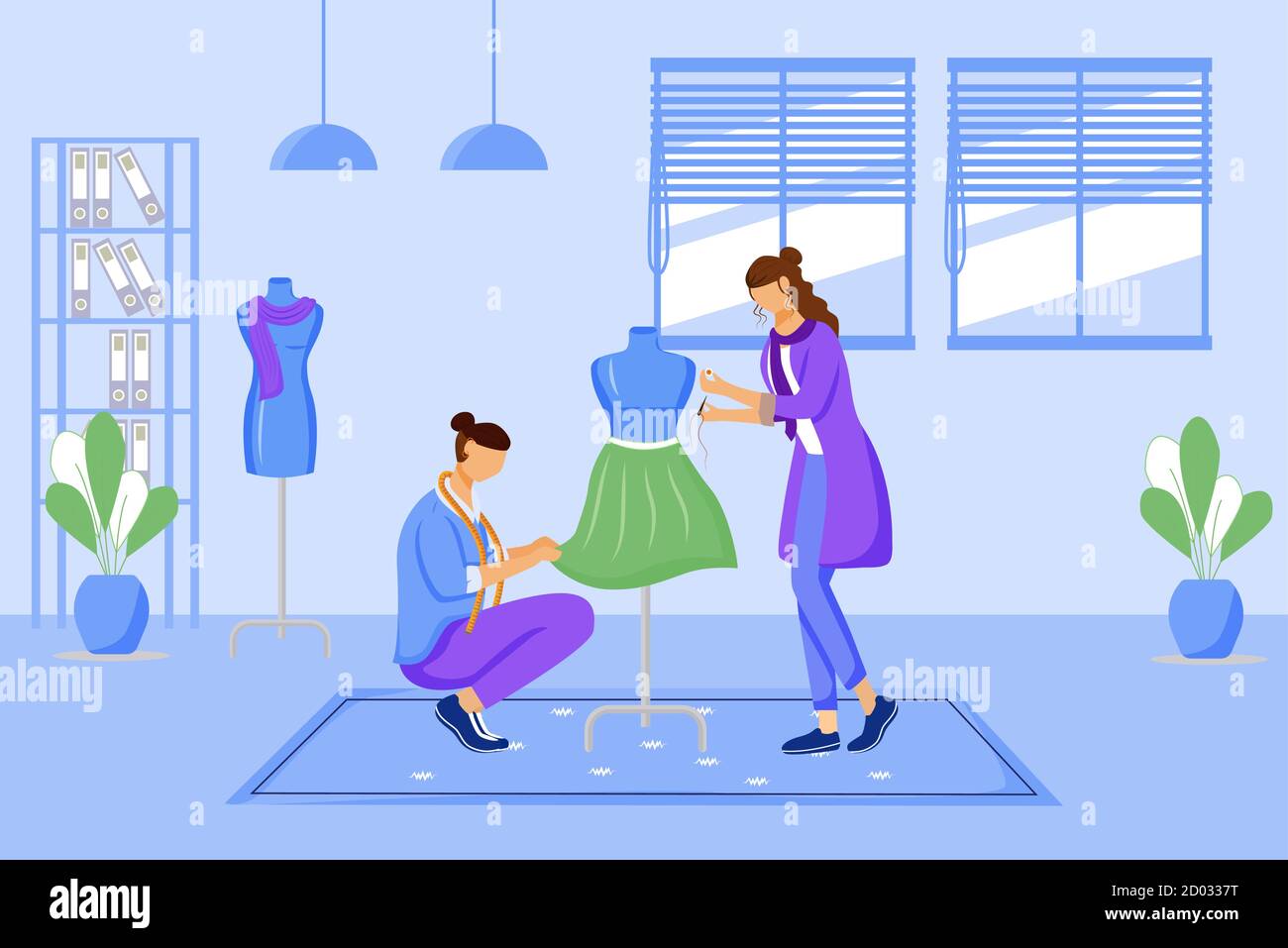 Bespoke tailoring illustration Stock Vector Images - Alamy
