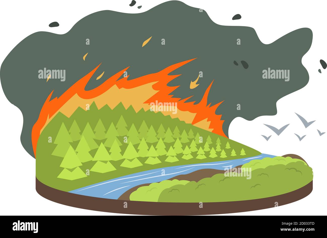 Deadly danger for birds Stock Vector Images - Alamy
