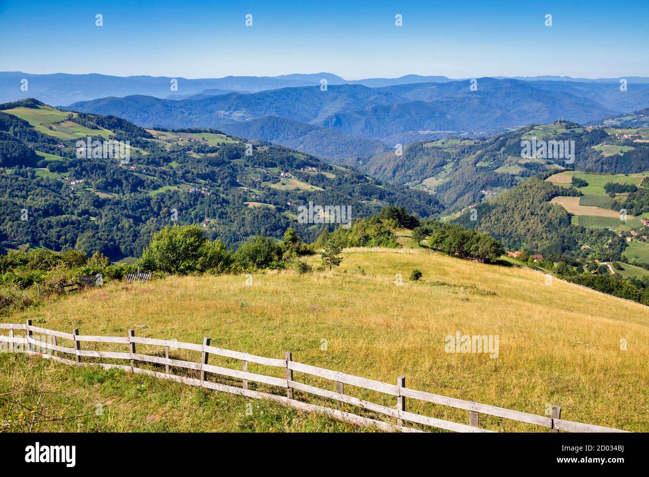 Kapija Podrinja viewpoint in Western Serbia on the beginning of the ...