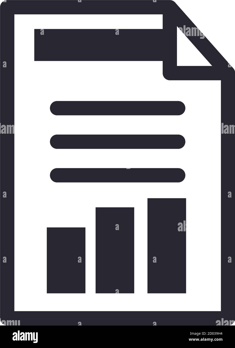 Document line style icon design, Data archive and information theme Vector illustration Stock ...