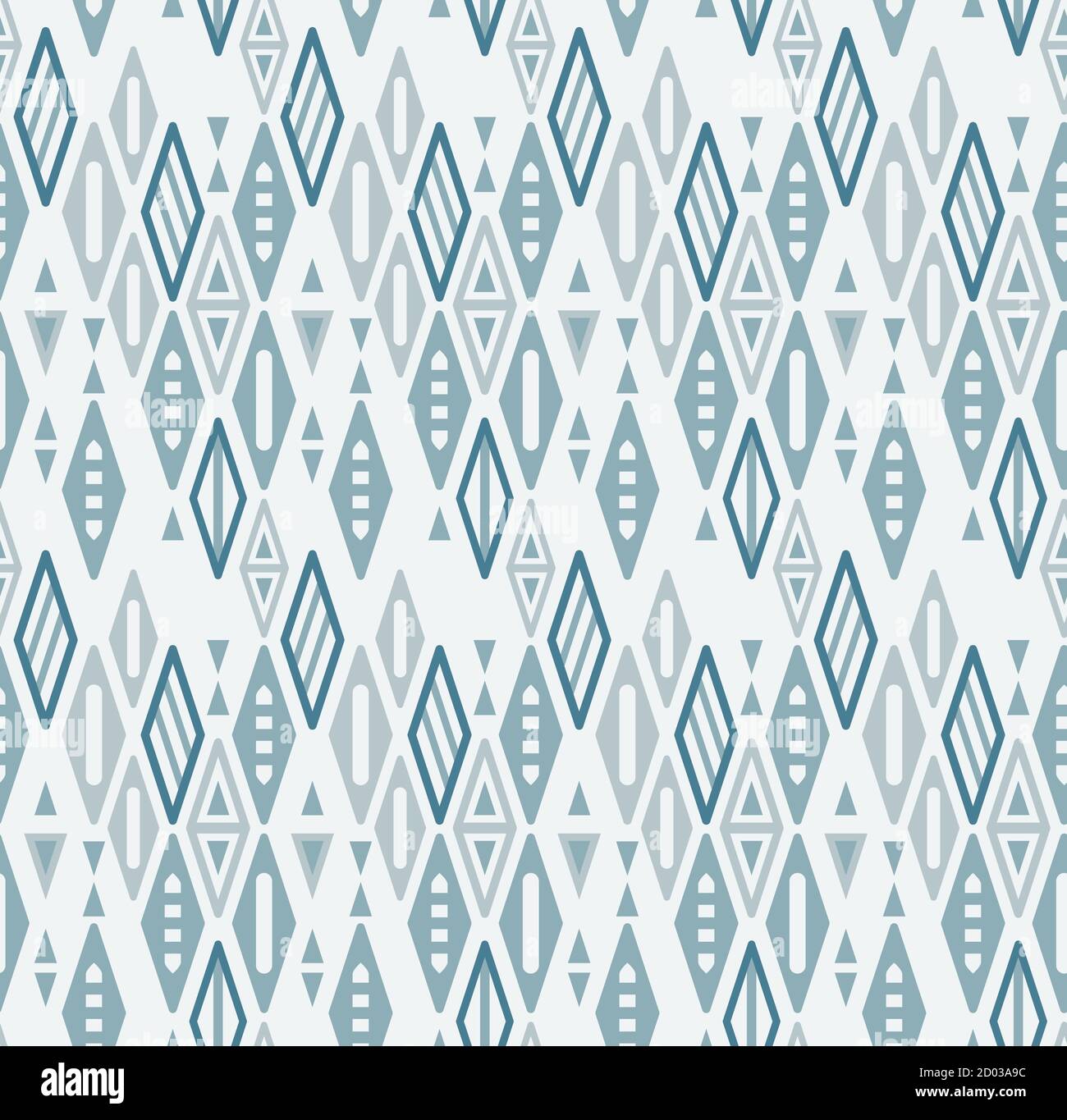 Winter rhombus seamless pattern. Blue pastel vector illustration Stock ...