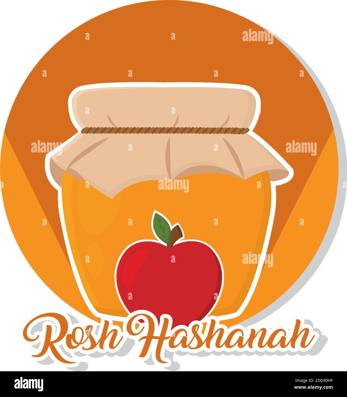 Isolated food tradition rosh hashanah logo- Vector Stock Vector Image ...