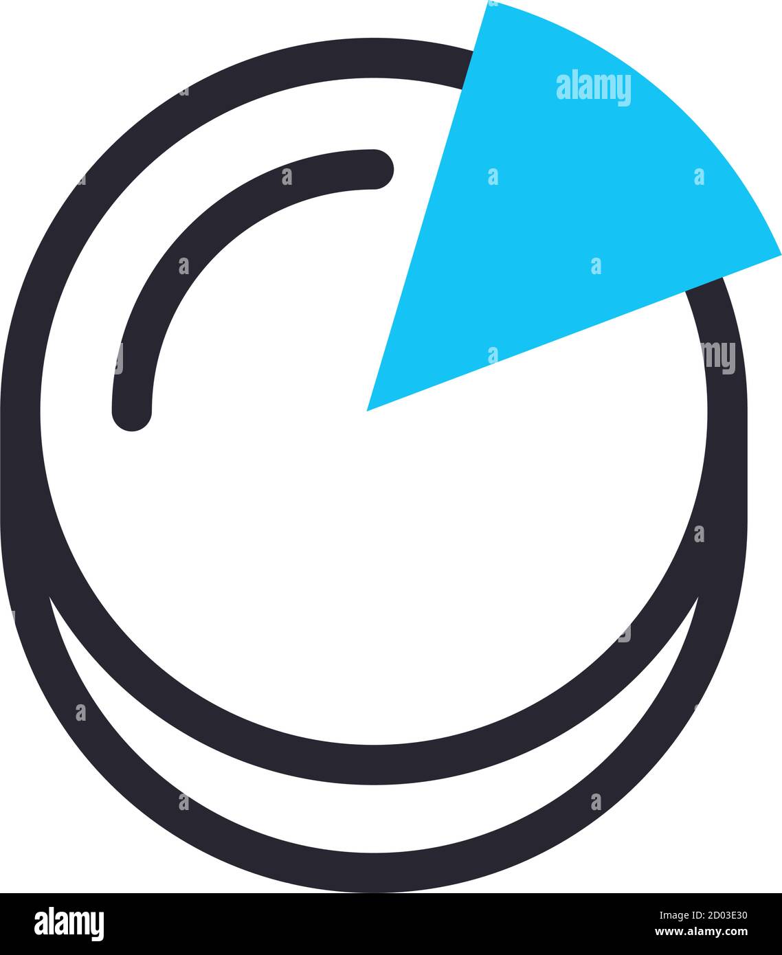 pie chart in lupe and document line and fill style icon design, Data analysis and information ...