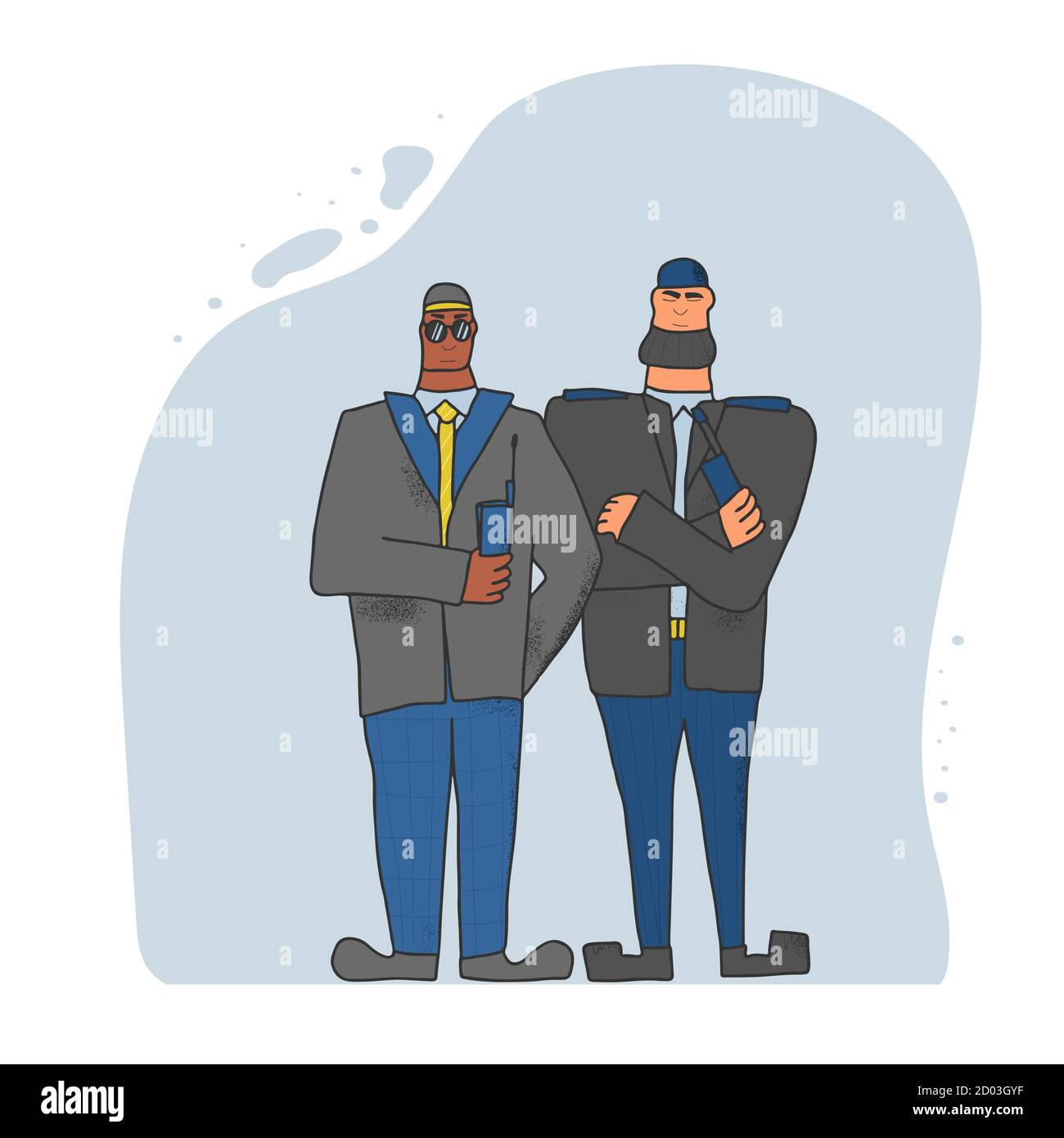 Bodyguard standing security illustration Cut Out Stock Images ...