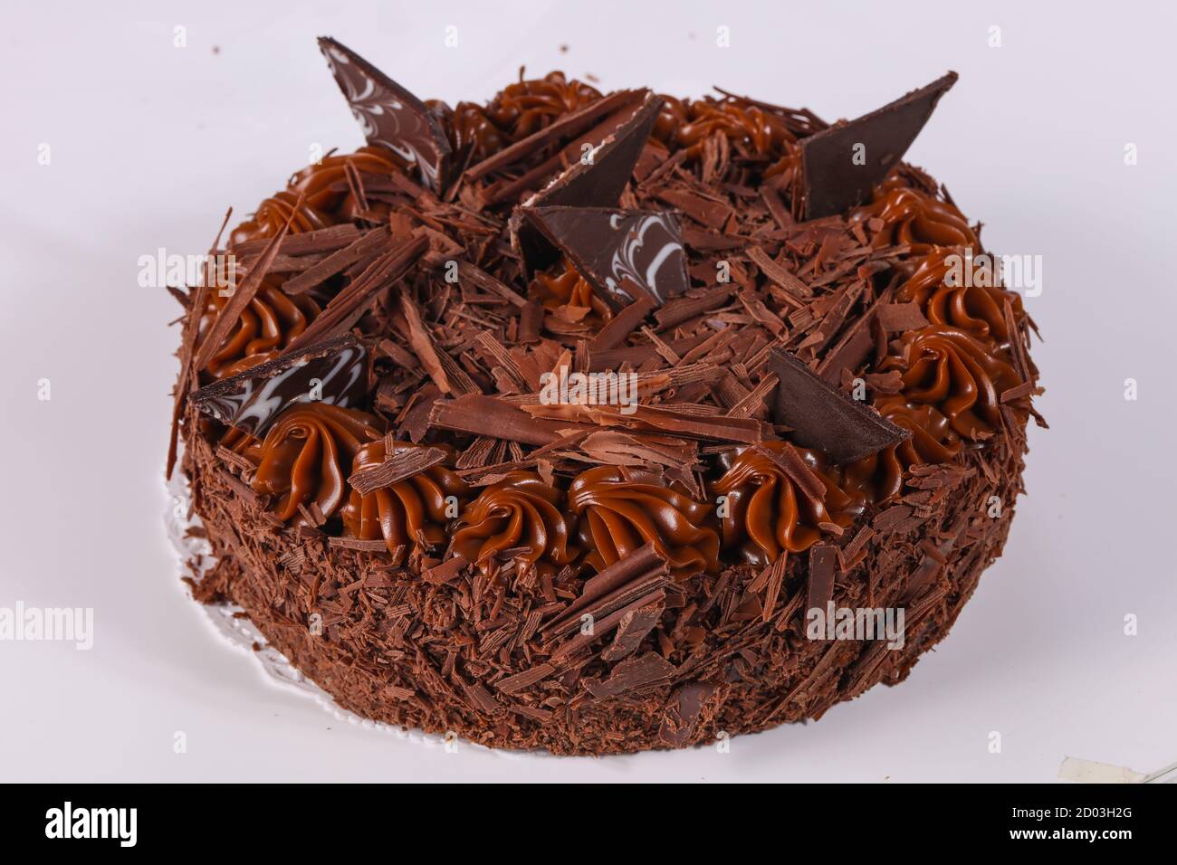 Delicous Cake chocolate with cream Stock Photo - Alamy