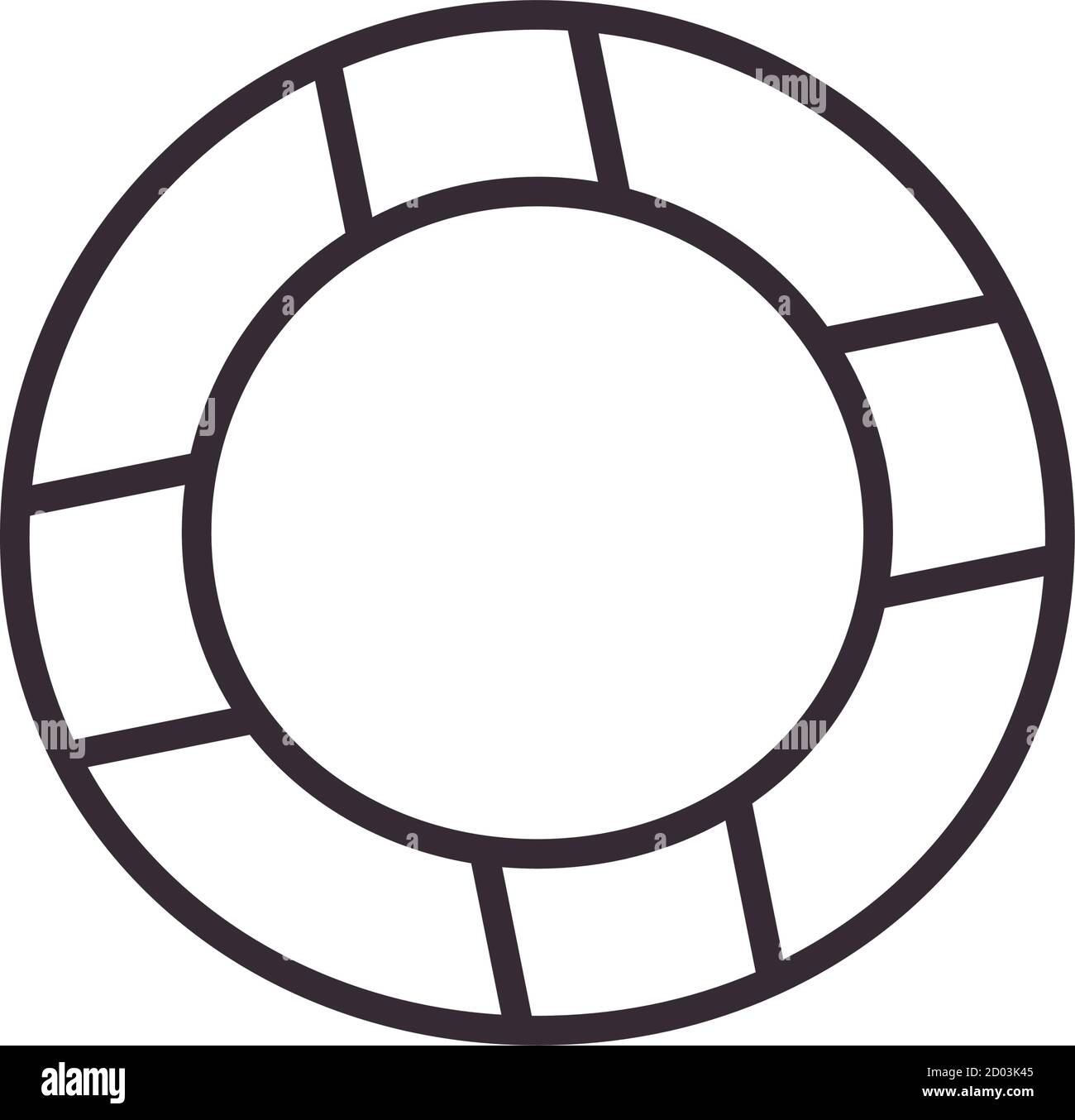 Safe float line style icon design Sea nautical ocean navigation travel ...