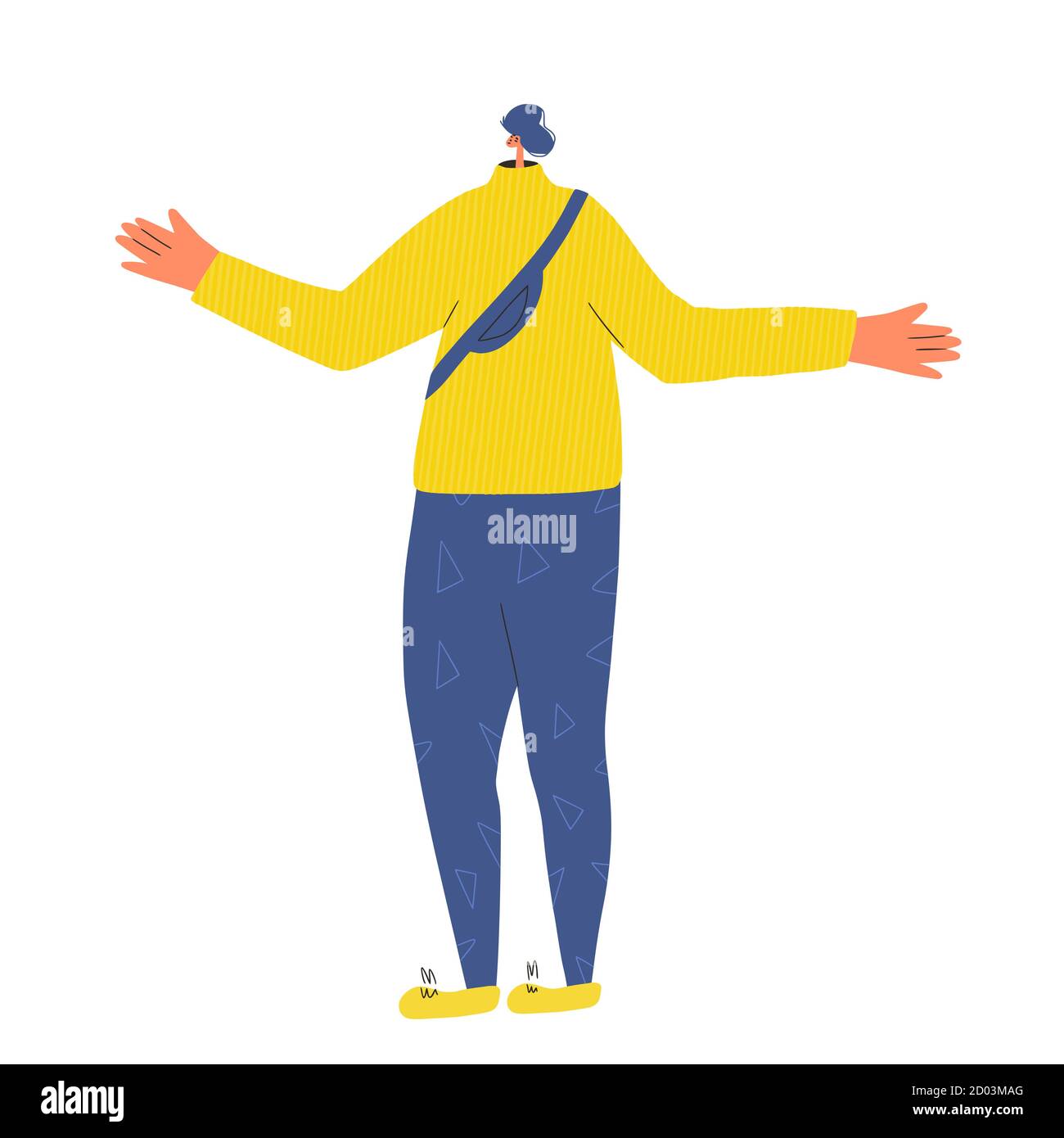 Pensive man. Person in doubt. Teenager frustrated by current situation ...