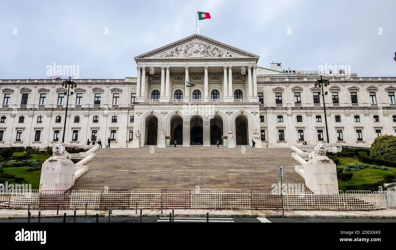Portuguese Parliament (Sao Bento Palace). Lisboa, Portugal Stock Photo ...