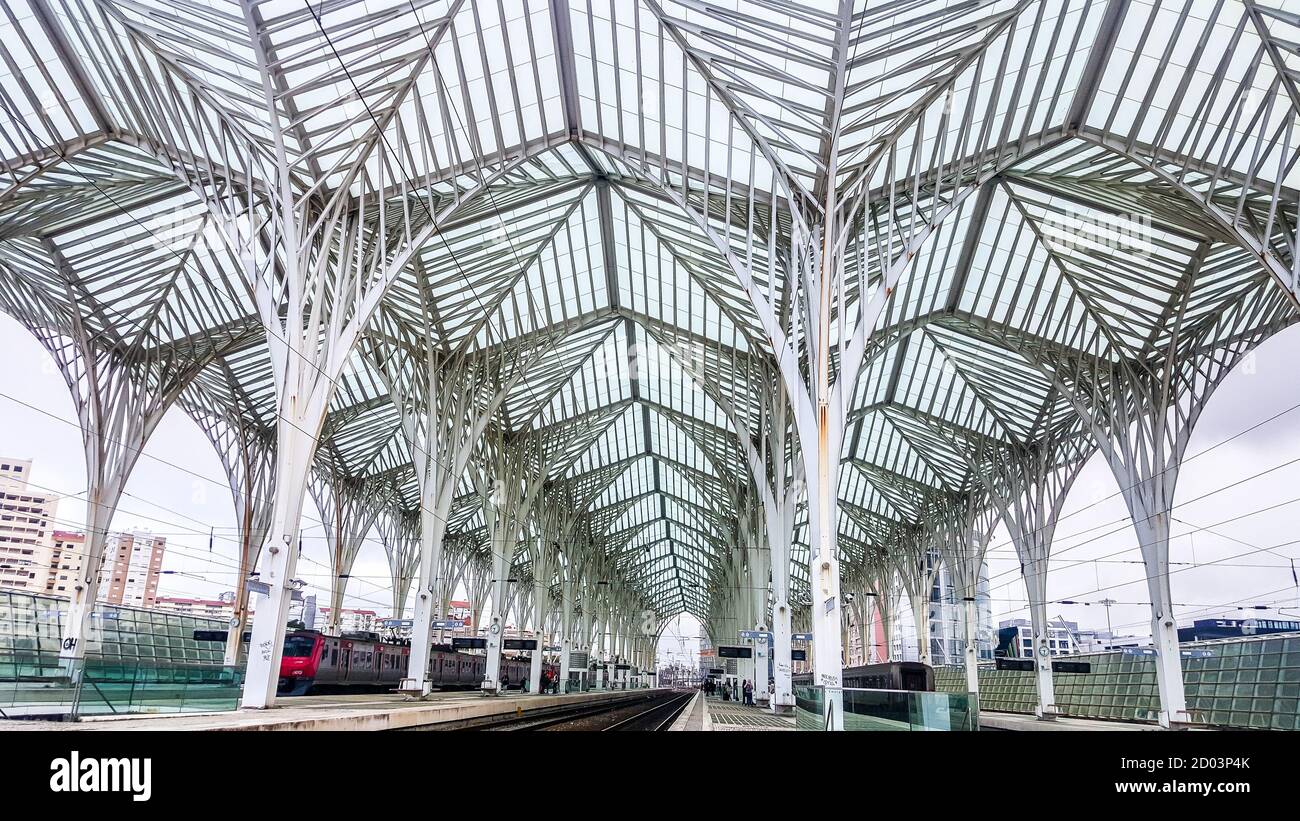 Gare do Oriente railway station in Lisbon. Portugal Stock Photo - Alamy