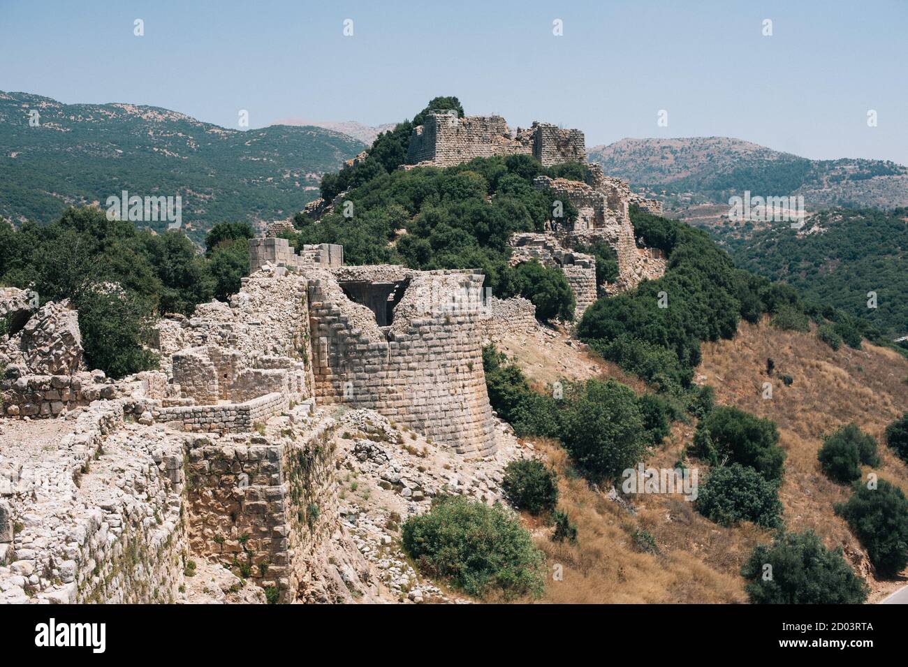 Ruins of historical Nimrod fortress in Israel Stock Photo - Alamy