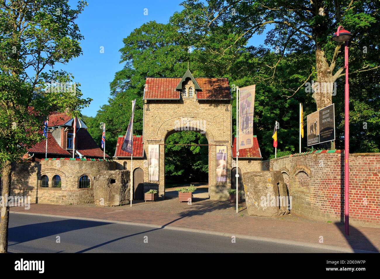 Main entrance to the Memorial Museum Passchendaele 1917 in Zonnebeke ...
