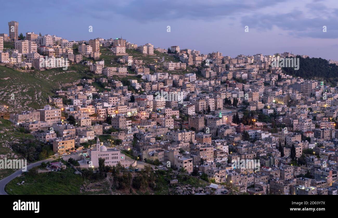 The Skyline of Amman, Jordan at Sunset Stock Photo - Alamy