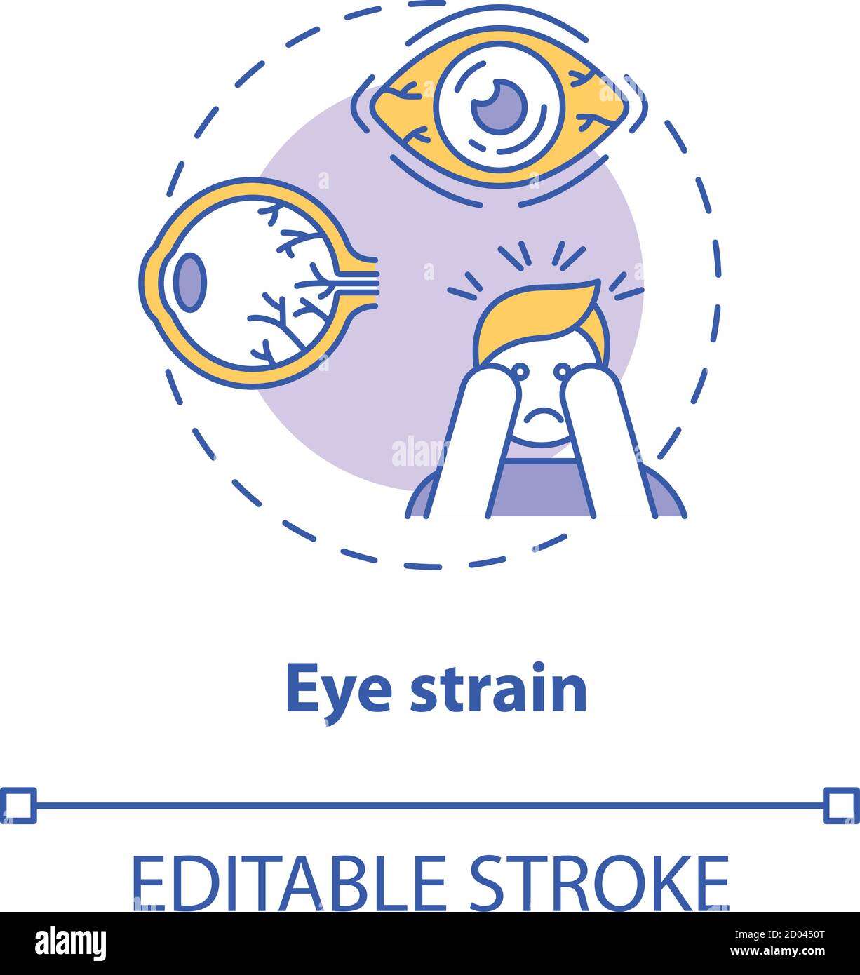Eye strain concept icon Stock Vector Image & Art - Alamy