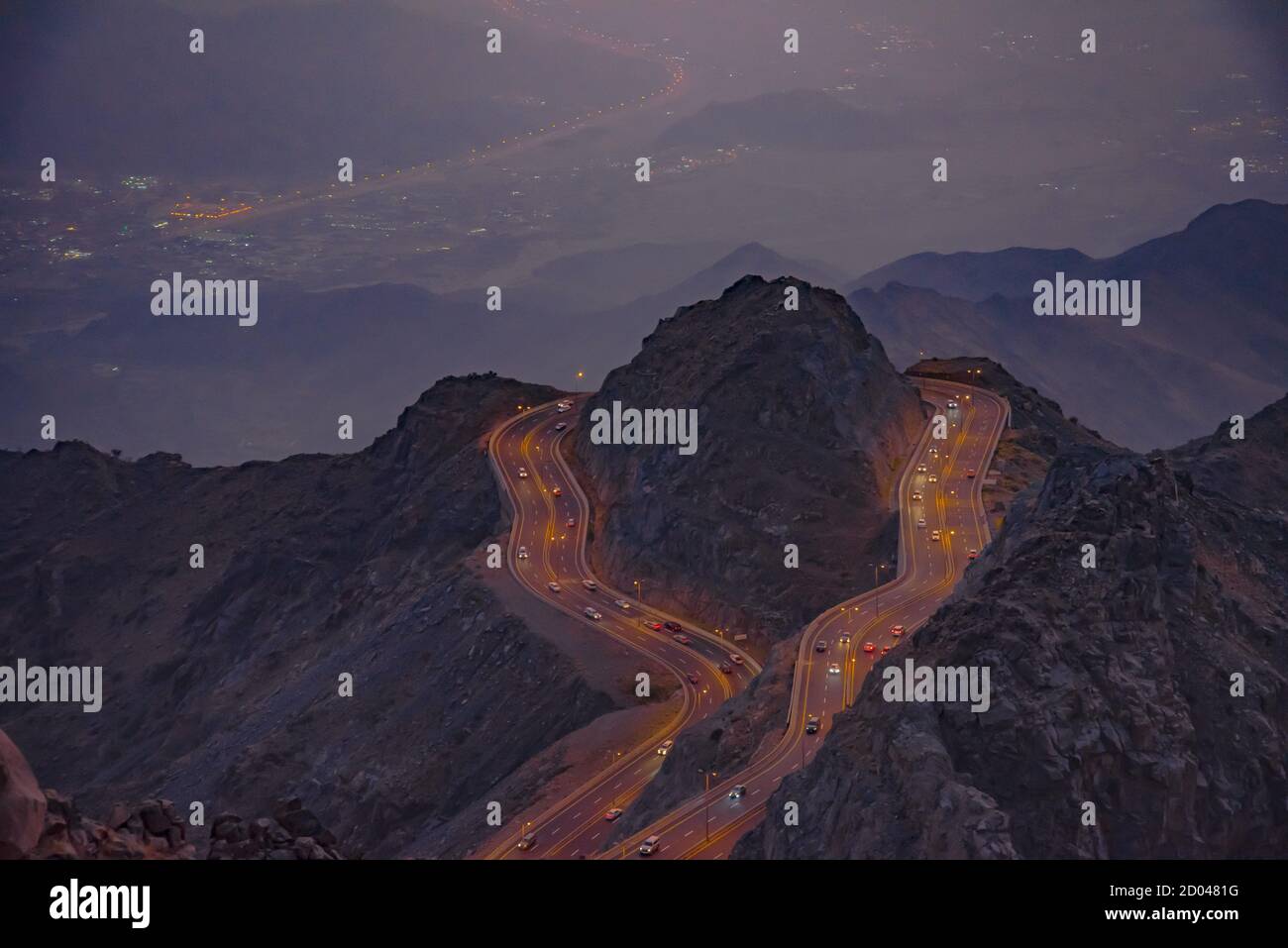 Al Hada Mountain Road Night View (taif Al Hada Road Stock Photo - Alamy