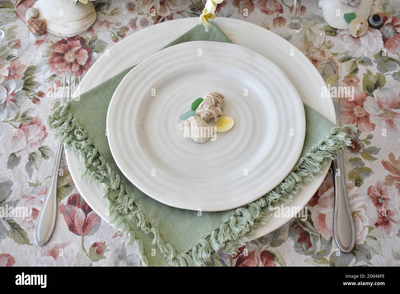 Spring Easter Season table decor with flowers and candles for family ...