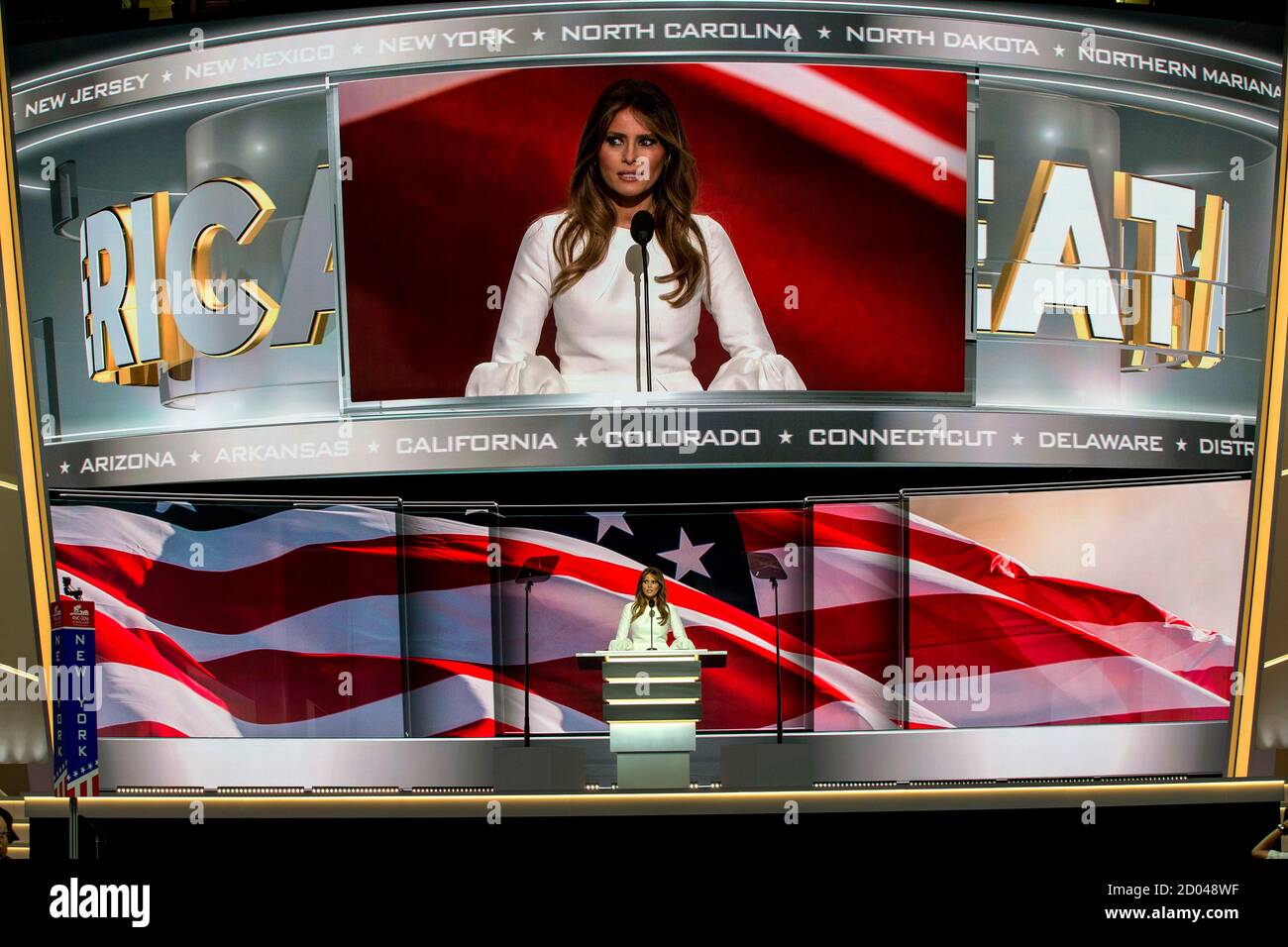 Cleveland Ohio, USA, 18th July, 2016 Future First Lady Melania Trump ...