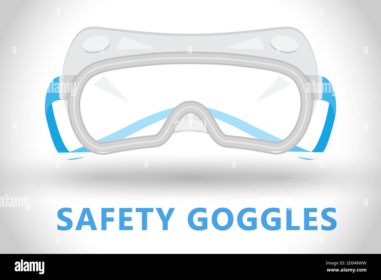 Safety glasses, Isolated on white background, Experimental goggle, Eye ...