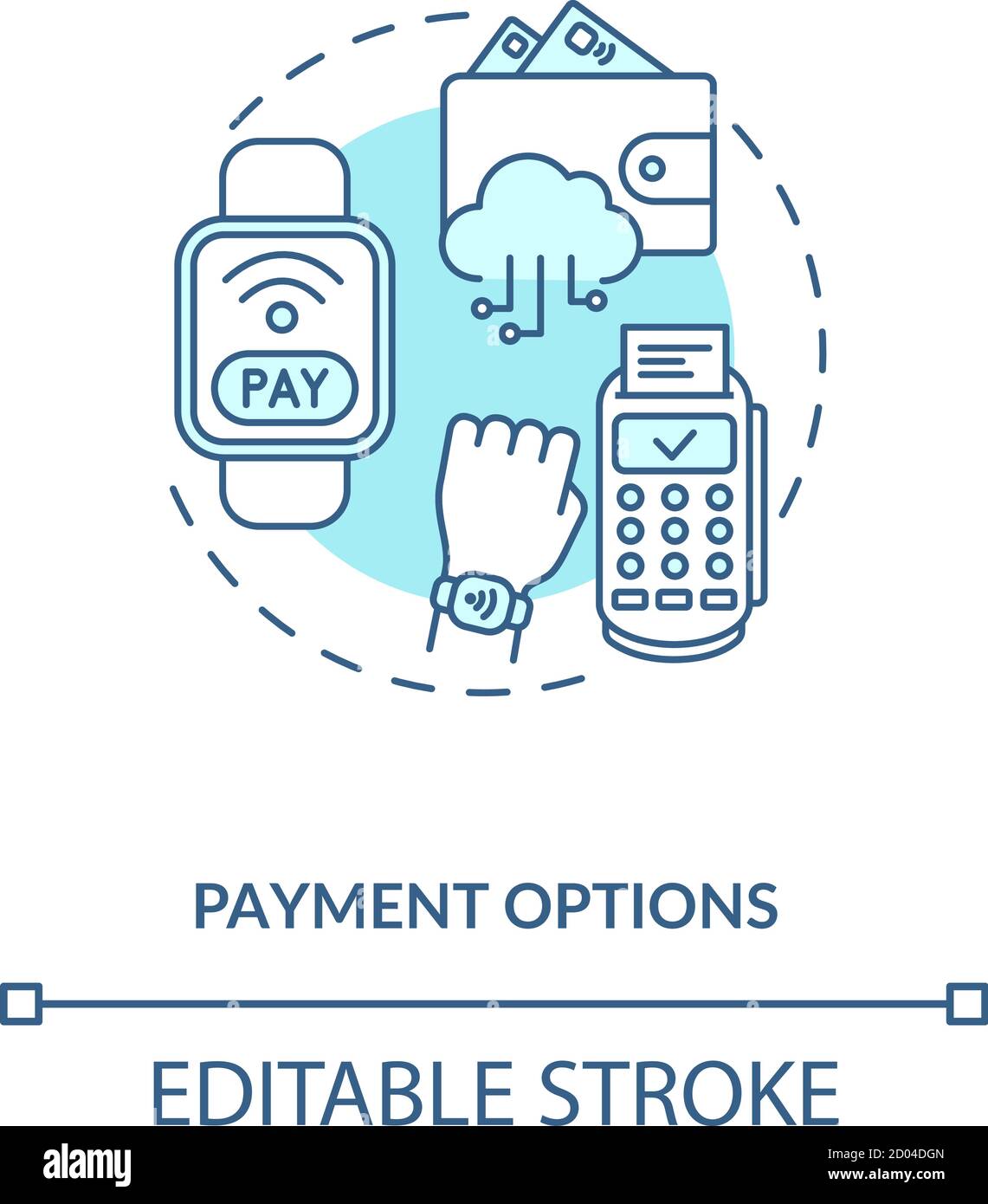 Payment options line icon Stock Vector Images - Alamy