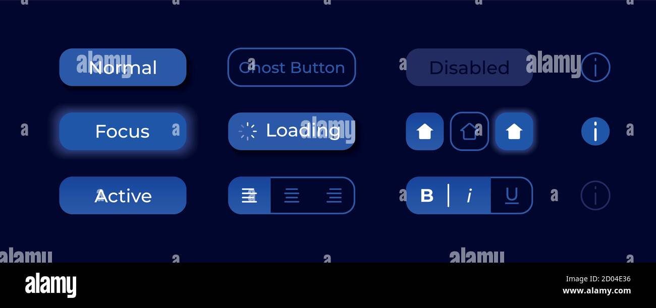 Glowing buttons UI elements kit Stock Vector Image & Art - Alamy Glowing buttons UI elements kit Stock Vector Image & Art - Alamy