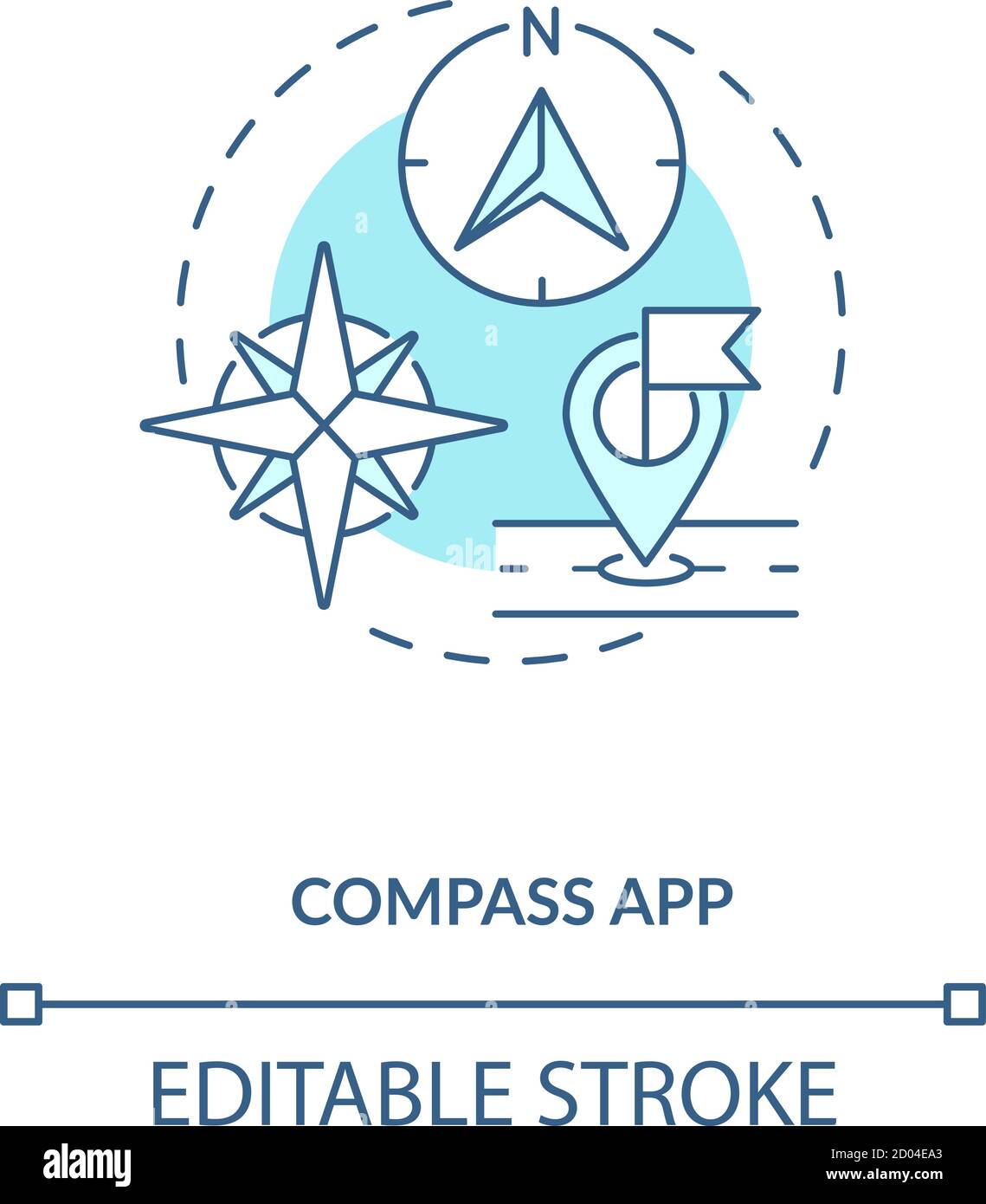 Compass app concept icon Stock Vector Image & Art - Alamy