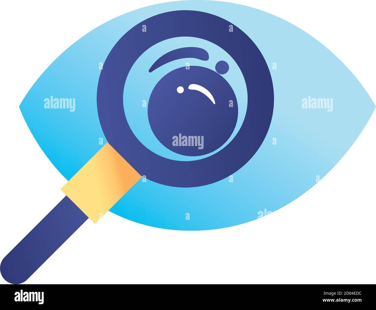 lupe with eye gradient style icon design, search tool and magnifying glass theme Vector ...