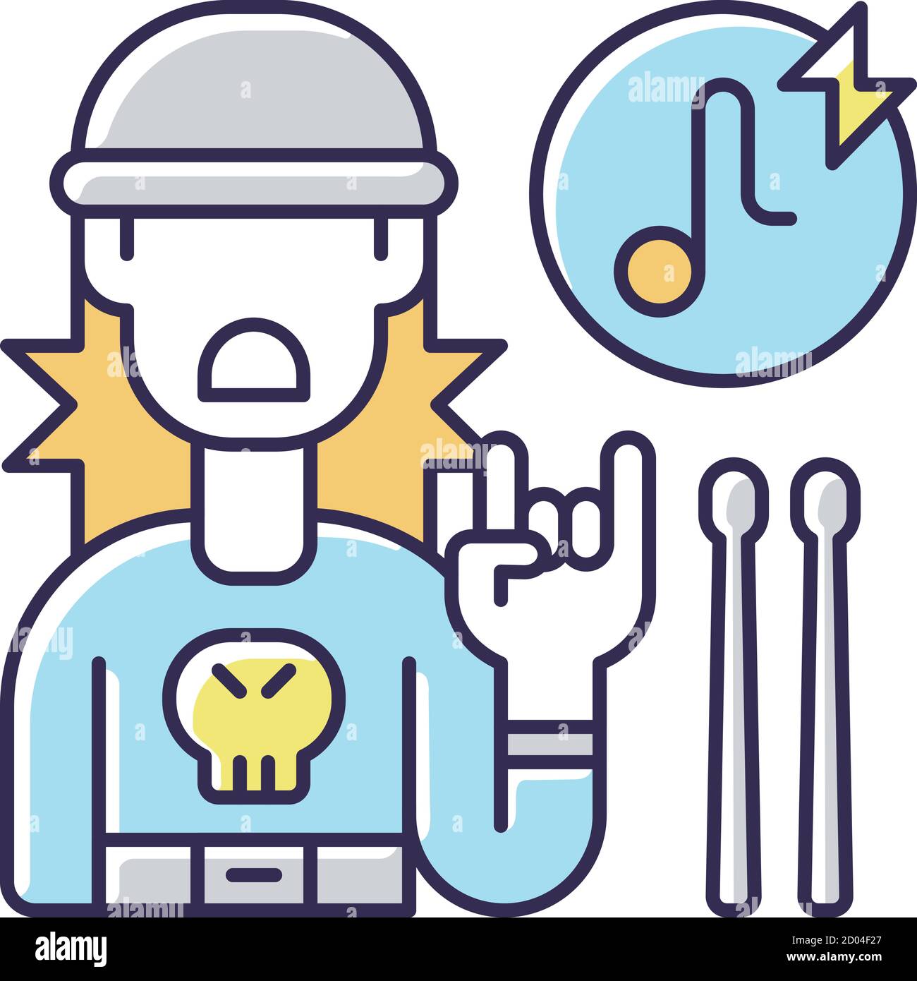 Rock music RGB color icon Stock Vector Image & Art - Alamy