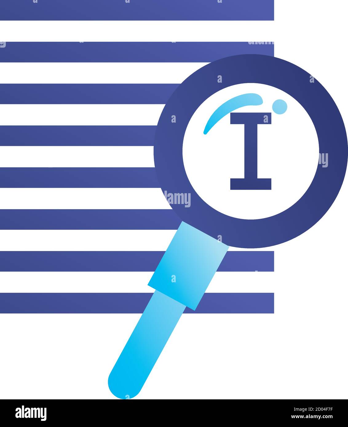 lupe with text paragraph gradient style icon design, search tool and magnifying glass theme ...