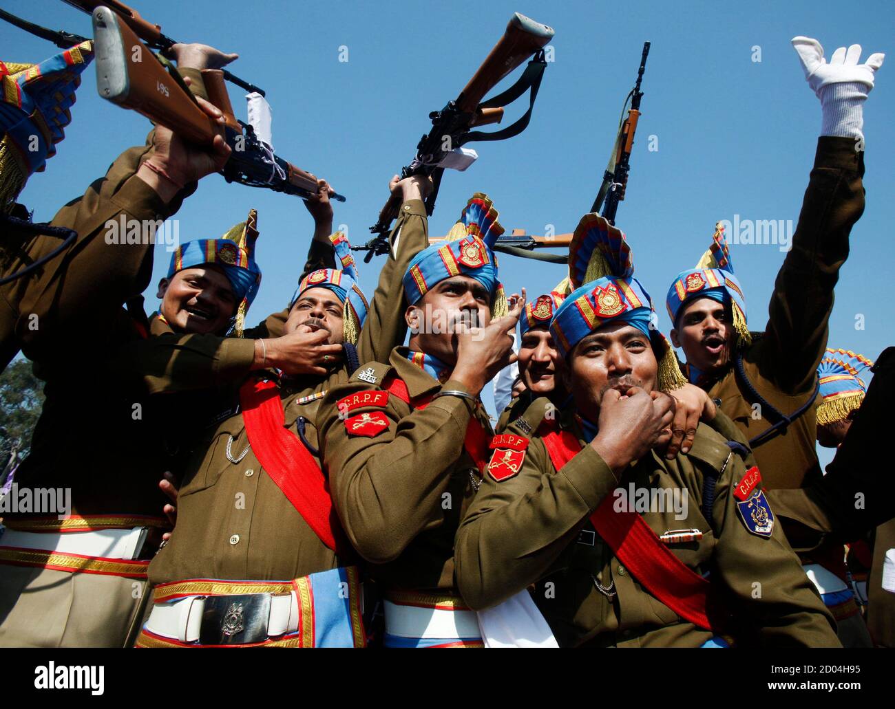 Indian police marching hi-res stock photography and images - Alamy