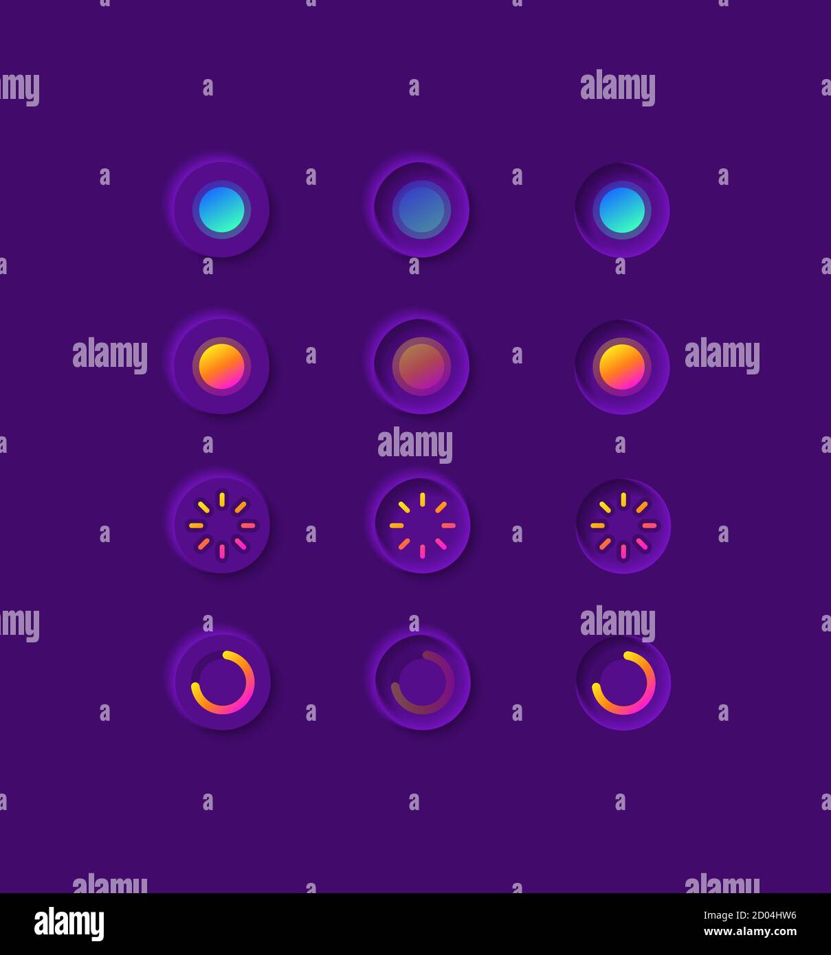 Button options for media UI elements kit Stock Vector Image & Art - Alamy