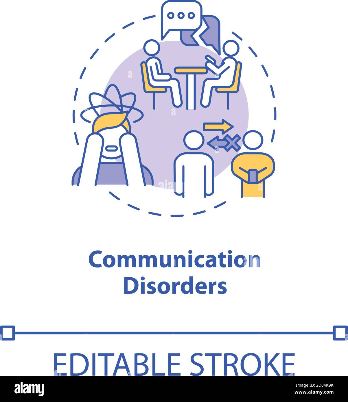 Communication disorders concept icon Stock Vector Image & Art - Alamy