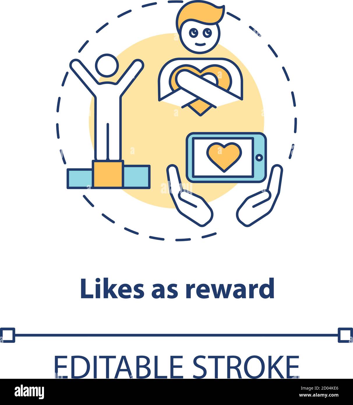 Likes as reward concept icon Stock Vector Image & Art - Alamy
