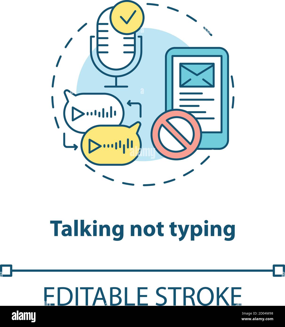Talking not typing concept icon Stock Vector Image & Art - Alamy