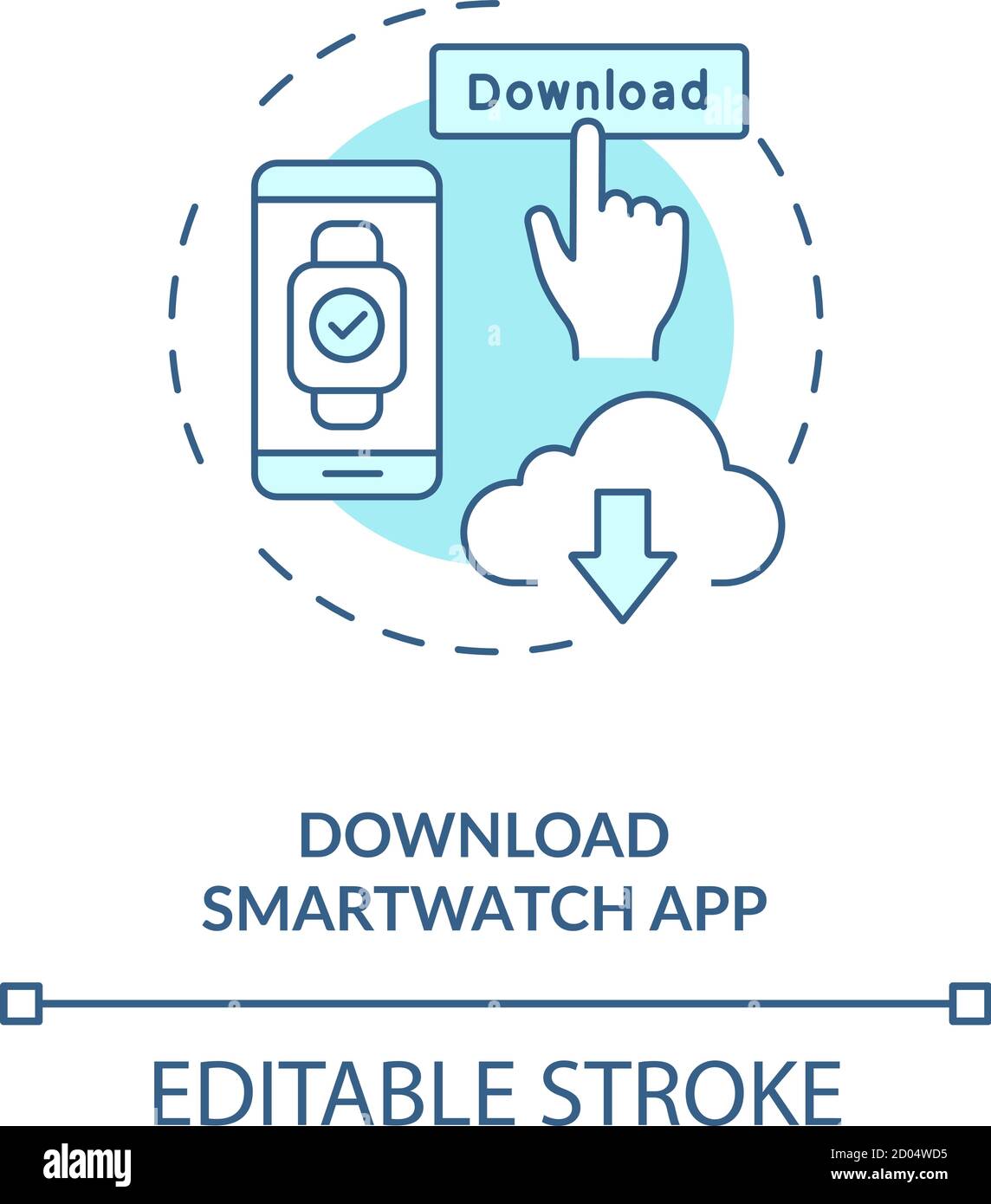Download smartwatch app concept icon Stock Vector Image & Art - Alamy