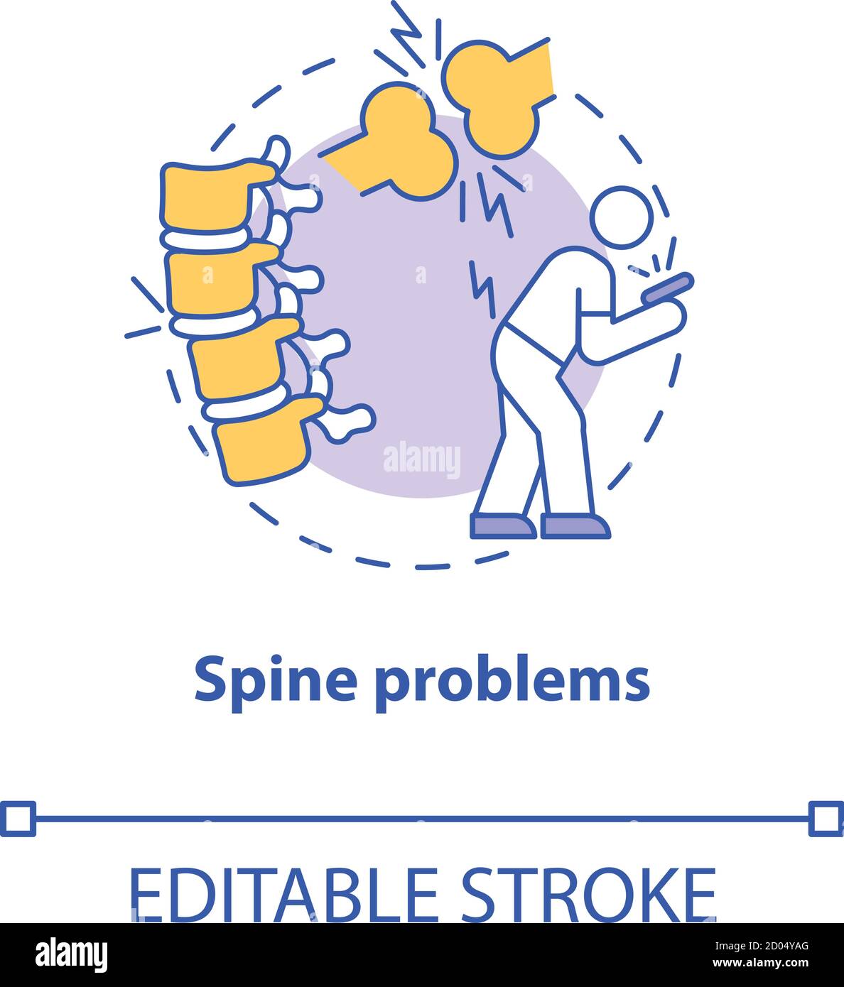 Spine pain icon outline Stock Vector Images - Alamy
