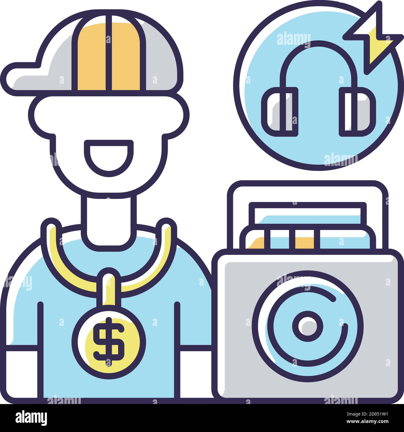 Rap music flat design Stock Vector Images - Alamy